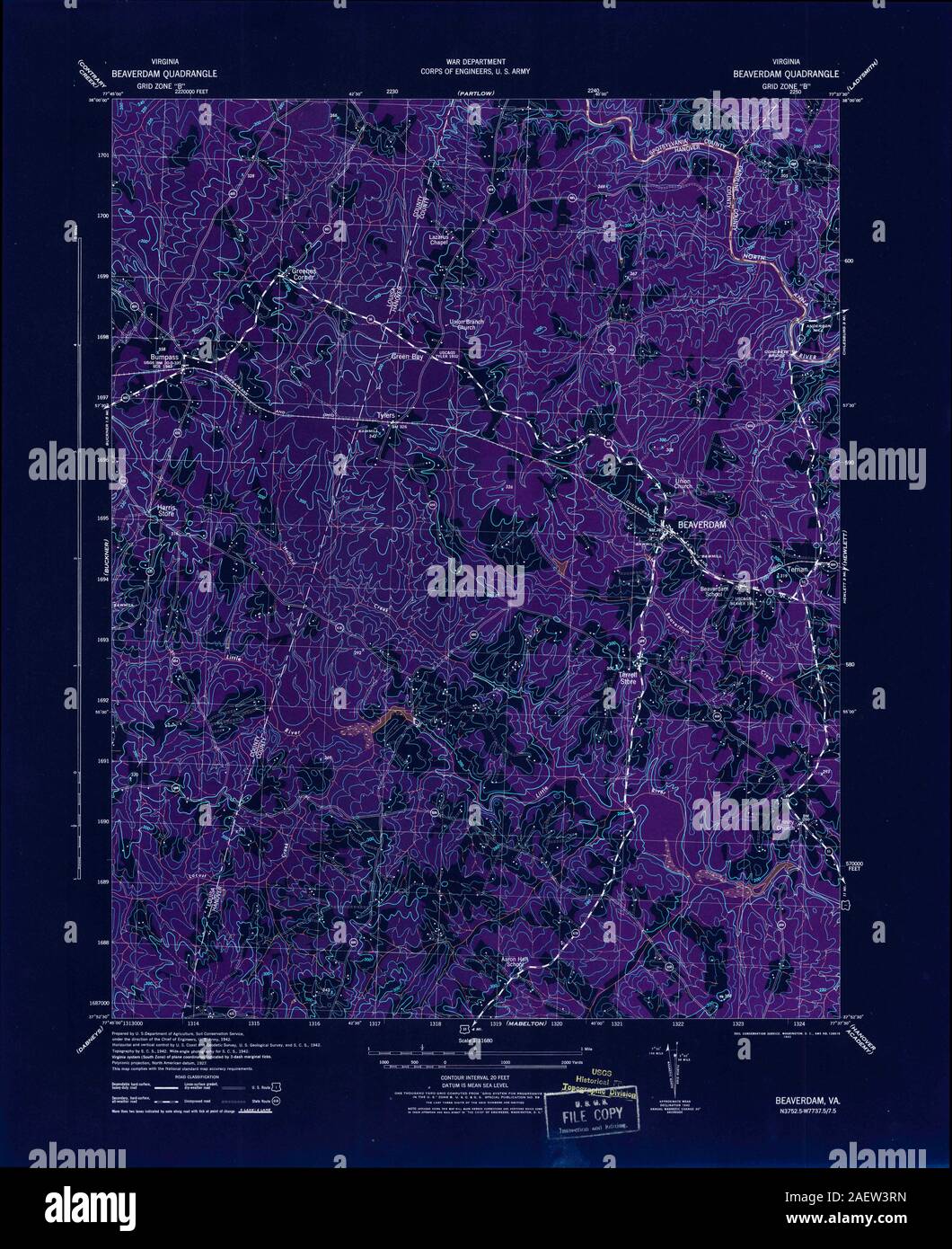Map of beaverdam hi-res stock photography and images - Alamy