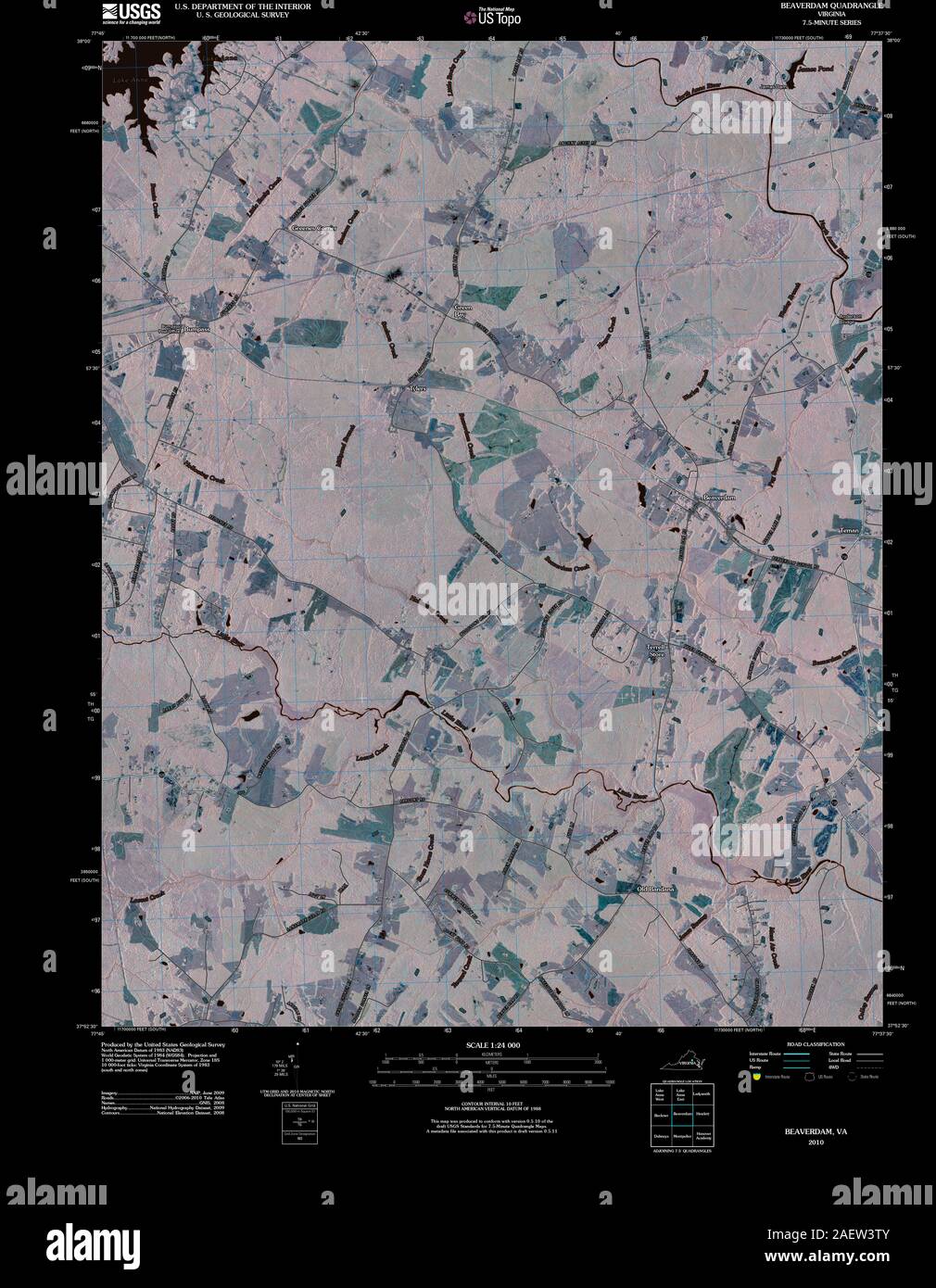 Map of beaverdam hi-res stock photography and images - Alamy