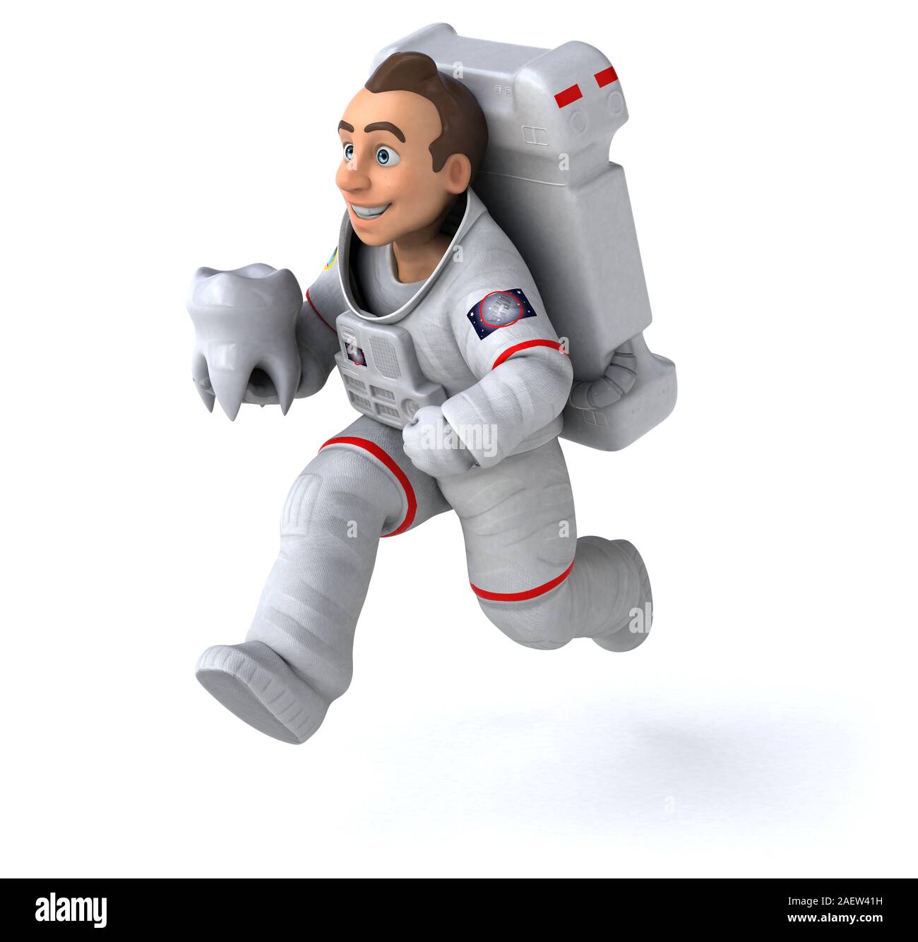 Fun astronaut - 3D Illustration Stock Photo - Alamy