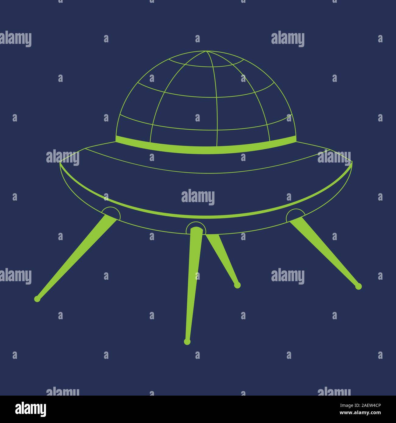 Abstract ufo ship design, flying saucer illustration Stock Vector Image ...