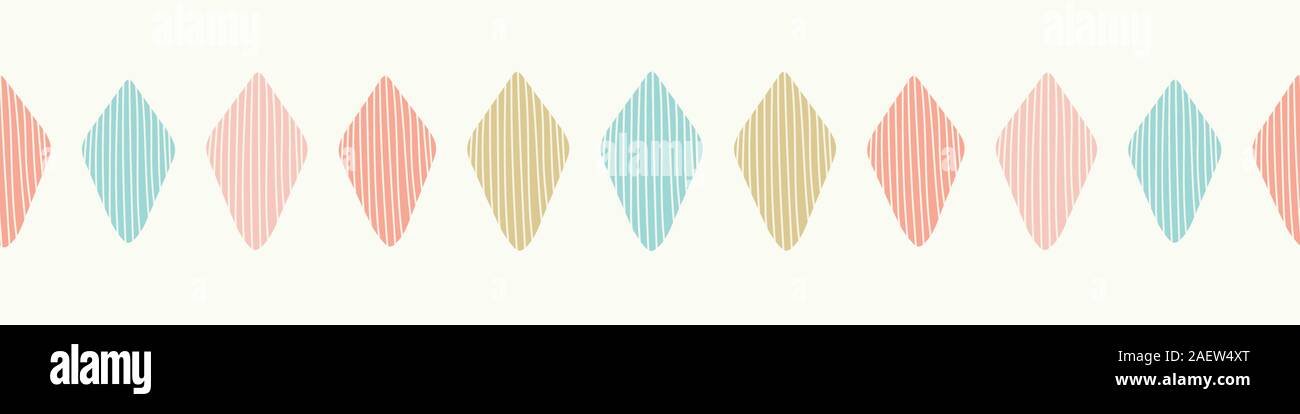 Vector diamond shape seamless pattern border design Stock Vector Image ...