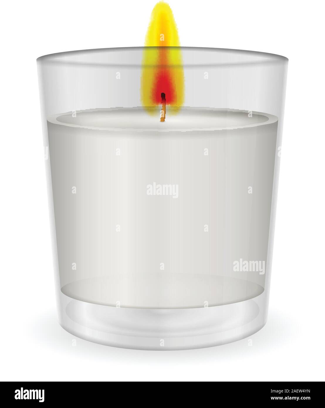 Candle on a white background. Vector illustration Stock Vector Image ...