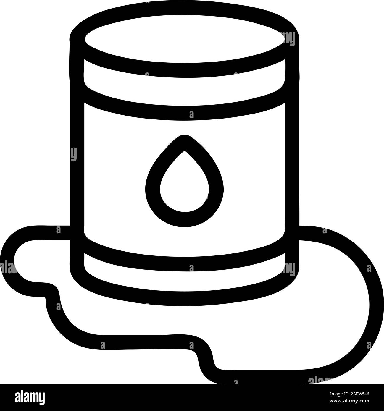 waste pollution icon vector. Isolated contour symbol illustration Stock ...
