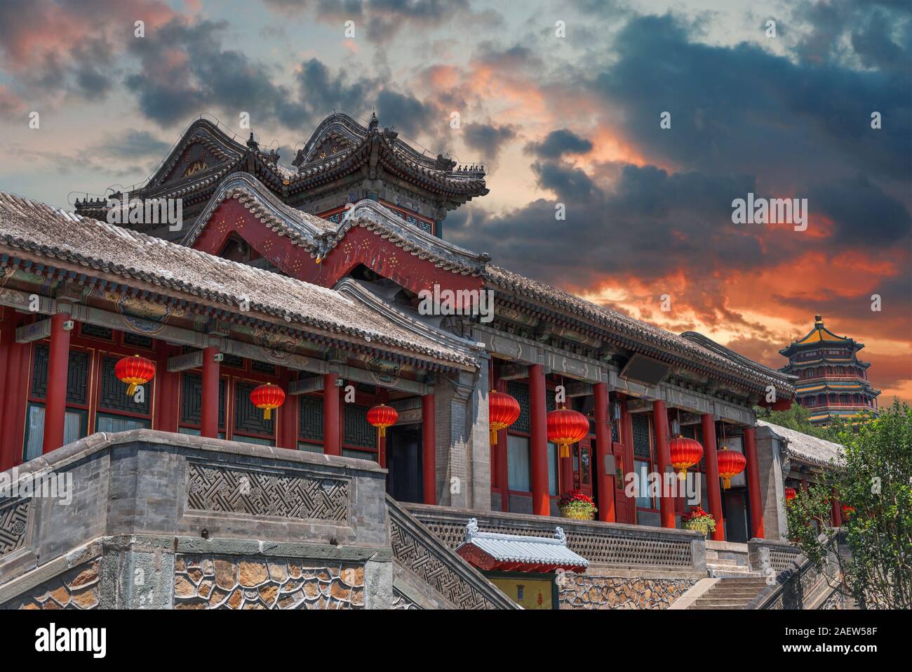 Summer Imperial Palace on the outskirts of Beijing. China Stock Photo ...