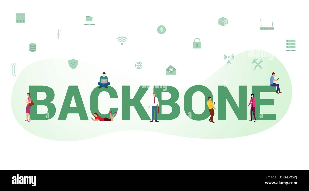 backbone internet network high speed concept with big word or text and ...