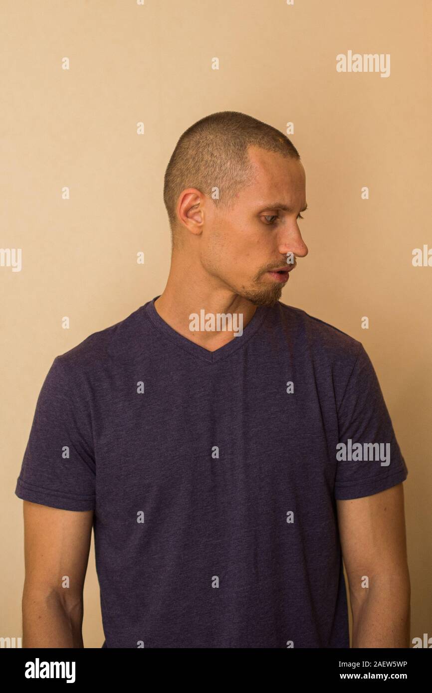 Young handsome male model poses hi-res stock photography and images - Alamy