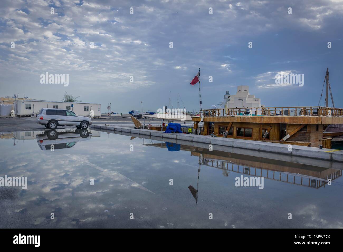 Reflection of a Car in water after rain Stock Photo - Alamy