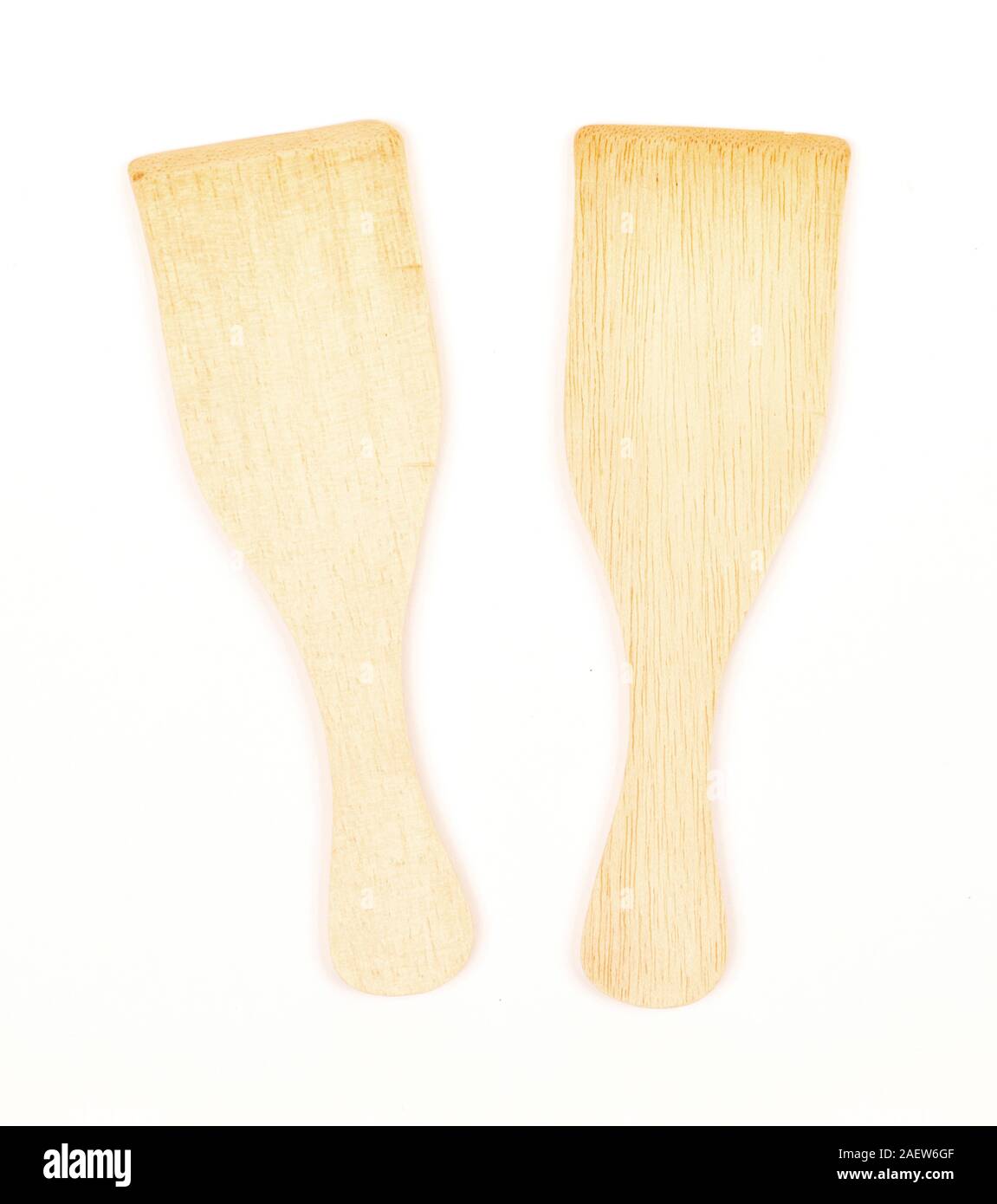 Bamboo spatula set, used for gourmet - Isolated on white Stock Photo ...