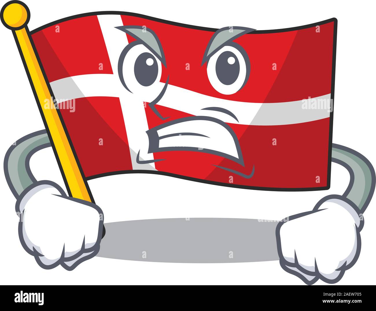 mascot of angry flag denmark cartoon character style Stock Vector Image ...