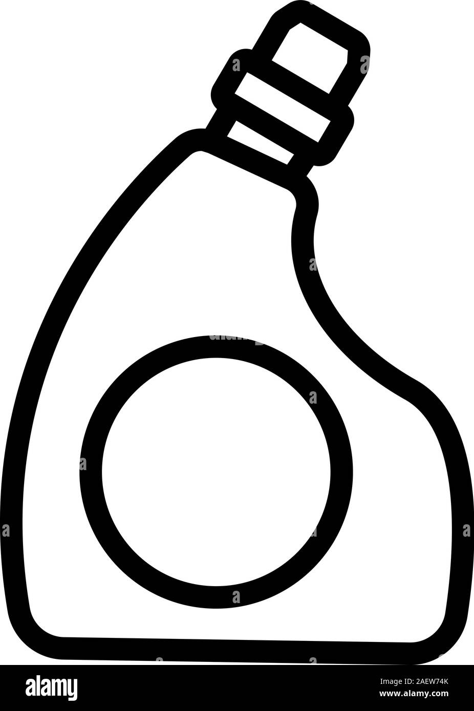 bottle with bleach icon vector. Isolated contour symbol illustration ...