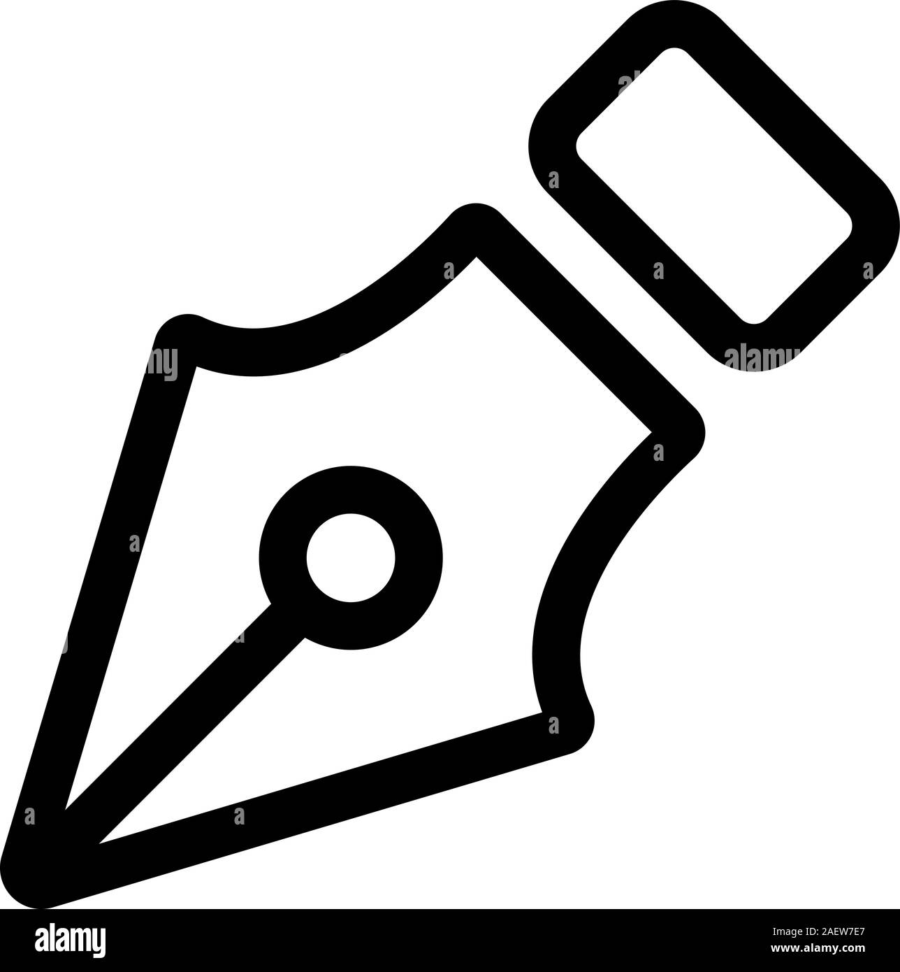 pen for letter icon vector. Isolated contour symbol illustration Stock ...