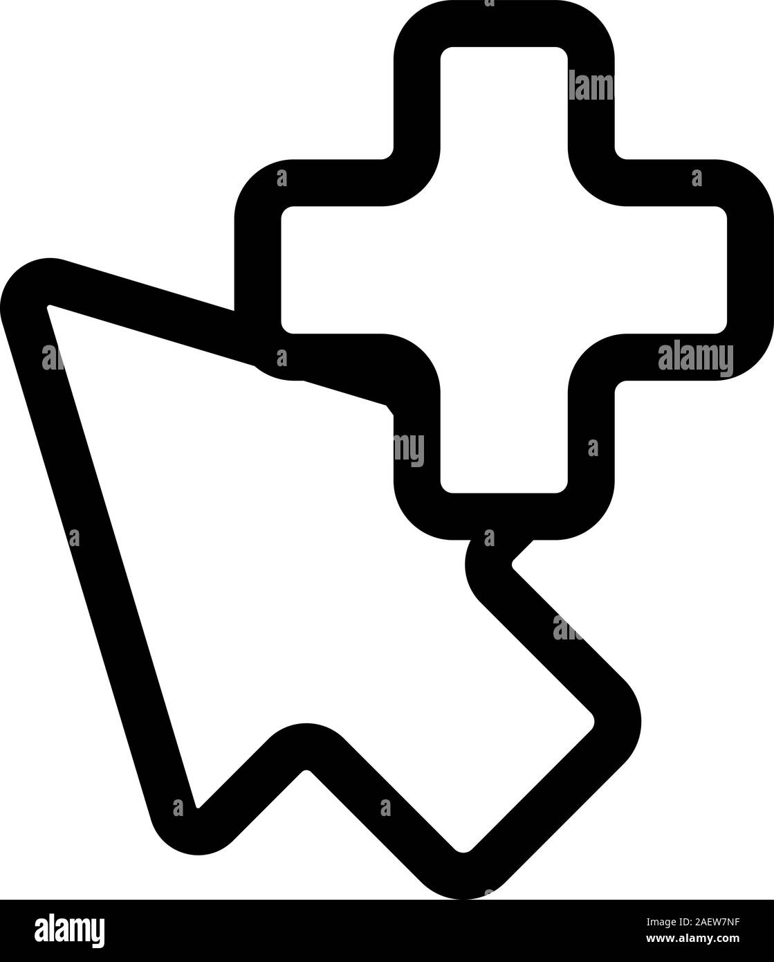 Cursor icon vector. Isolated contour symbol illustration Stock Vector ...