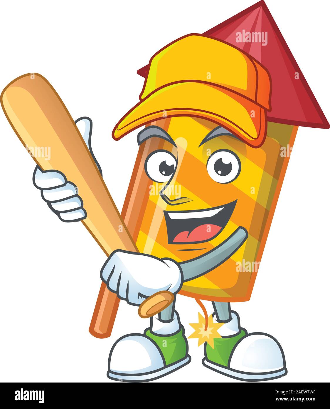 Cartoon firework rocket happy smiling hi-res stock photography and ...