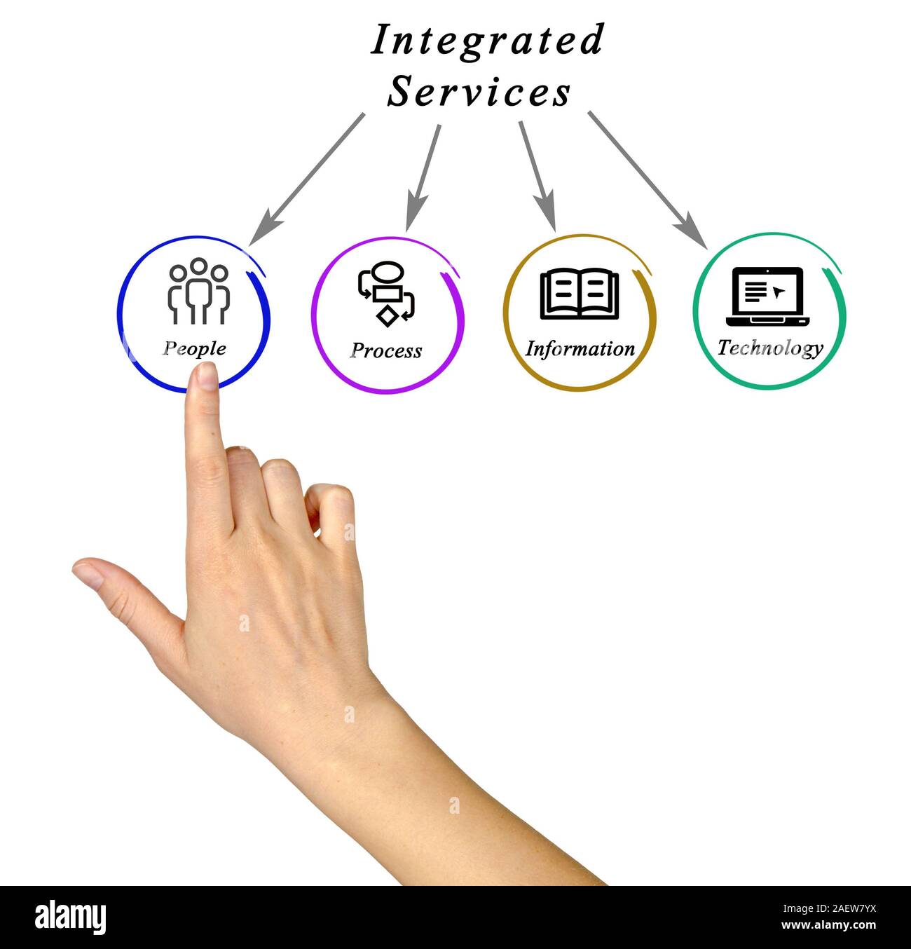 Diagram of integrated services Stock Photo - Alamy