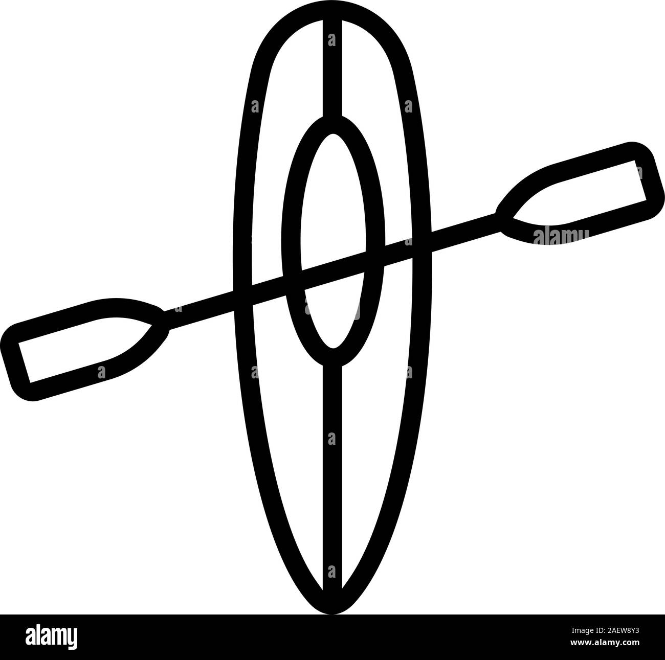 Canoe icon vector. Isolated contour symbol illustration Stock Vector ...