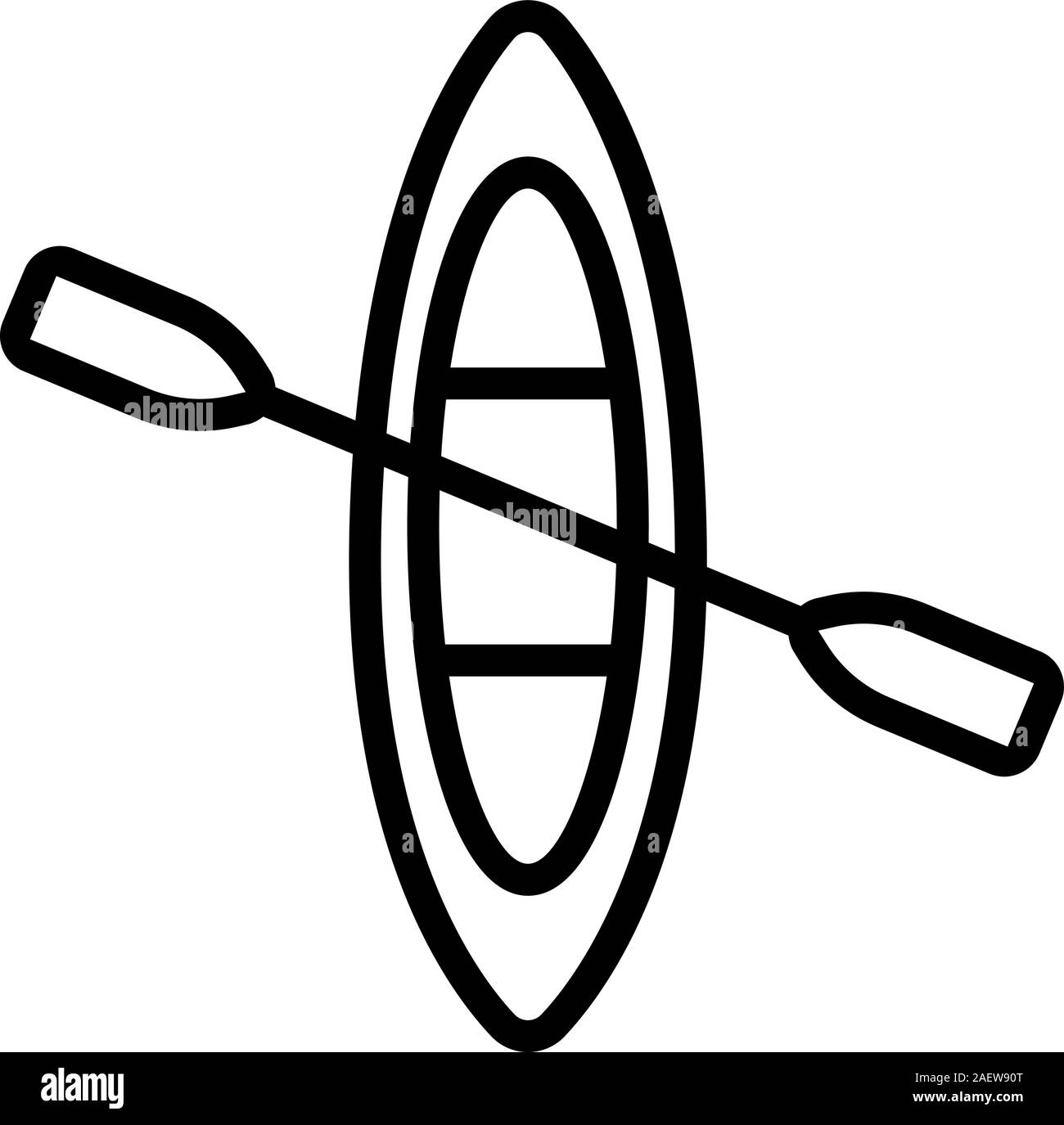 canoe icon vector. Isolated contour symbol illustration Stock Vector ...