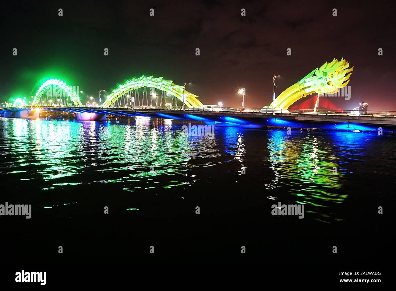 Dragon River Bridge, Rong Bridge in Da Nang, Vietnam Stock Photo - Alamy