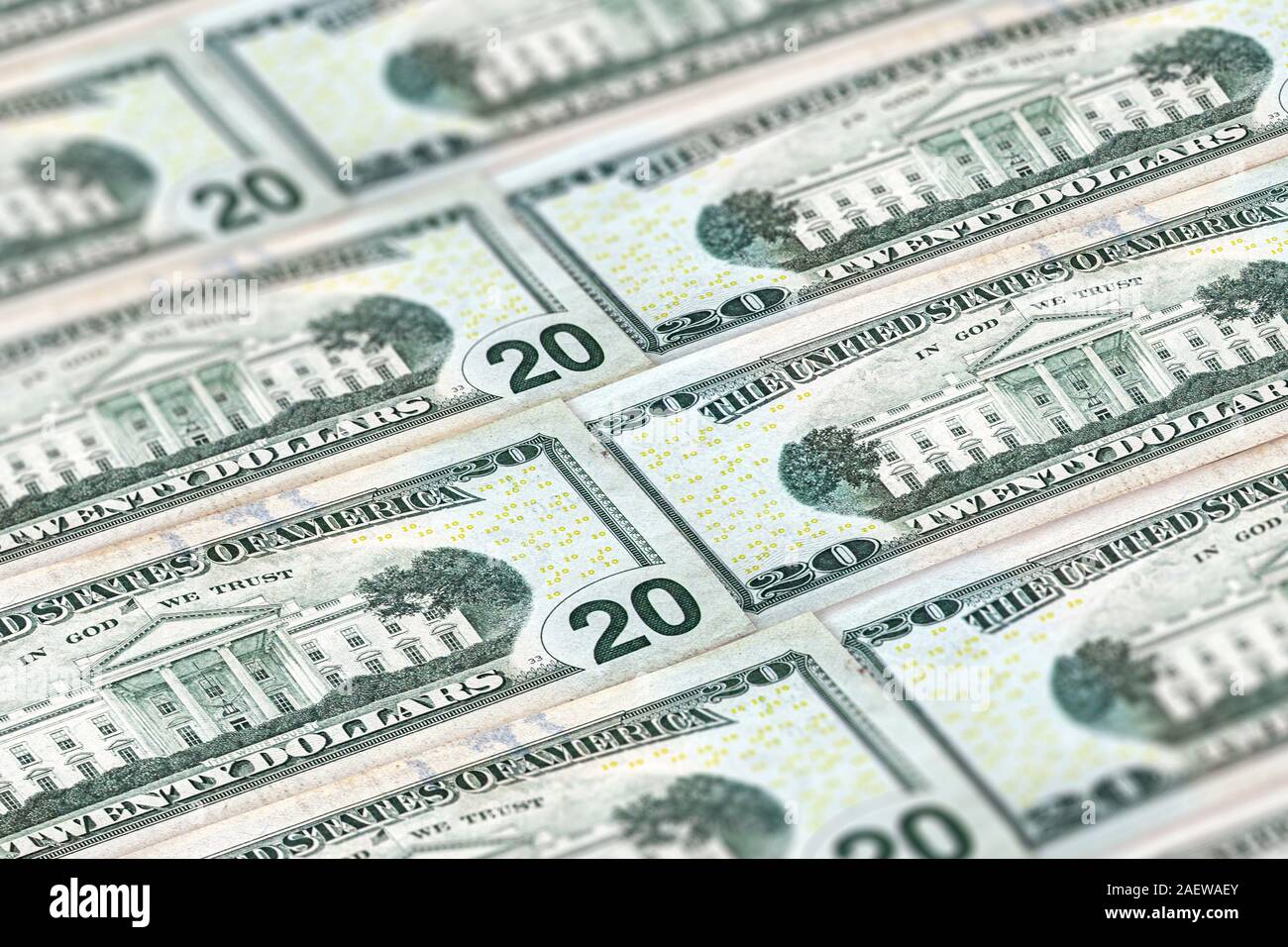 Closeup American dollars banknotes background. US dollars pattern ...