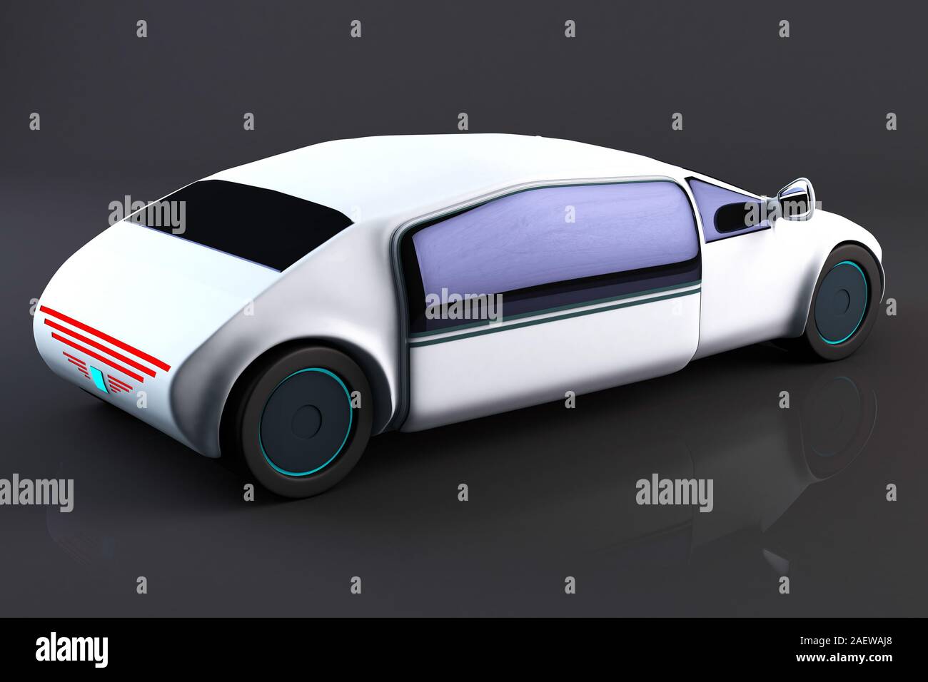 Autonomus Electric Vehicle Concept Design 3D Illustration Stock Photo ...