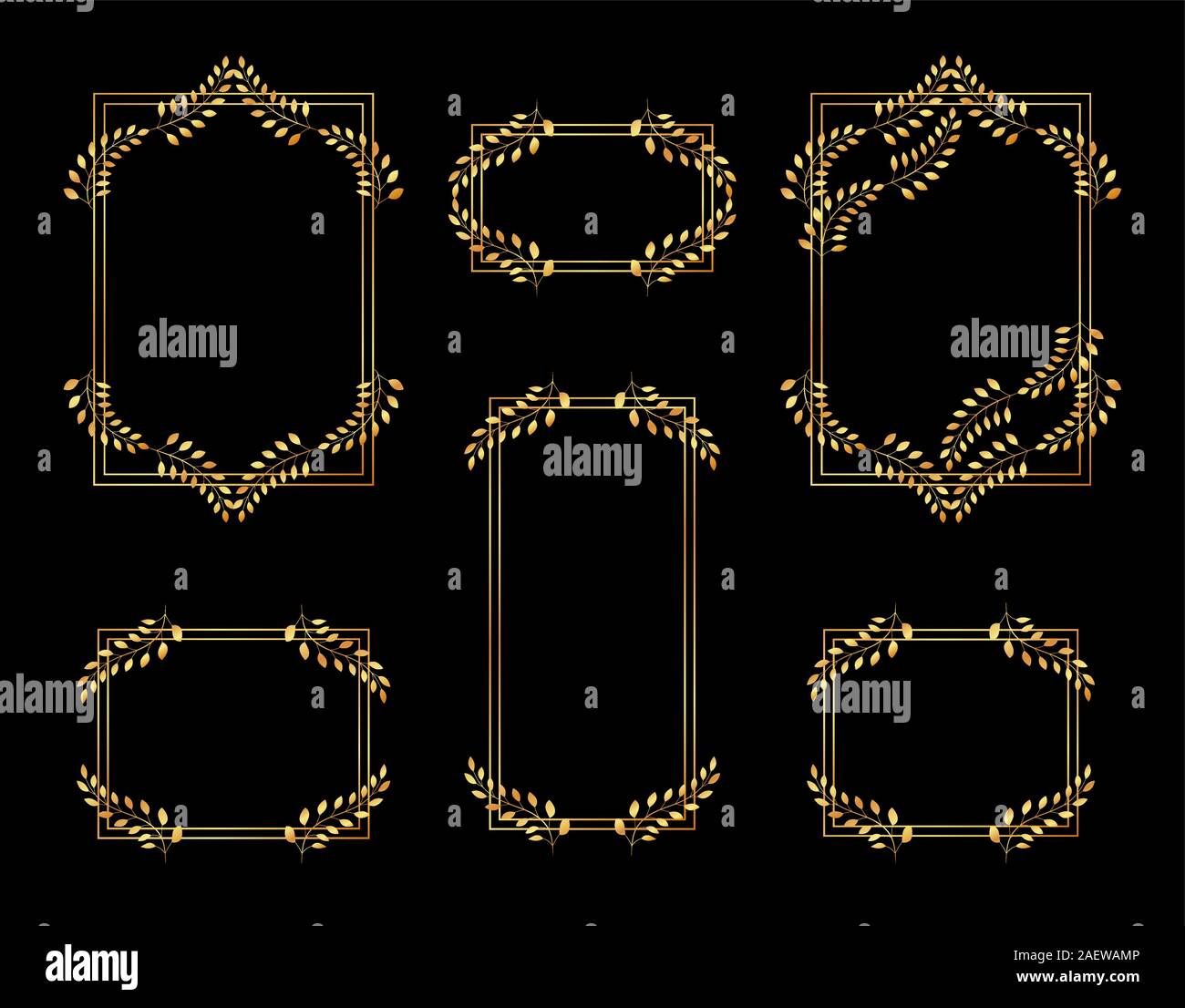 Gold gradient collection vector Stock Vector Images - Alamy