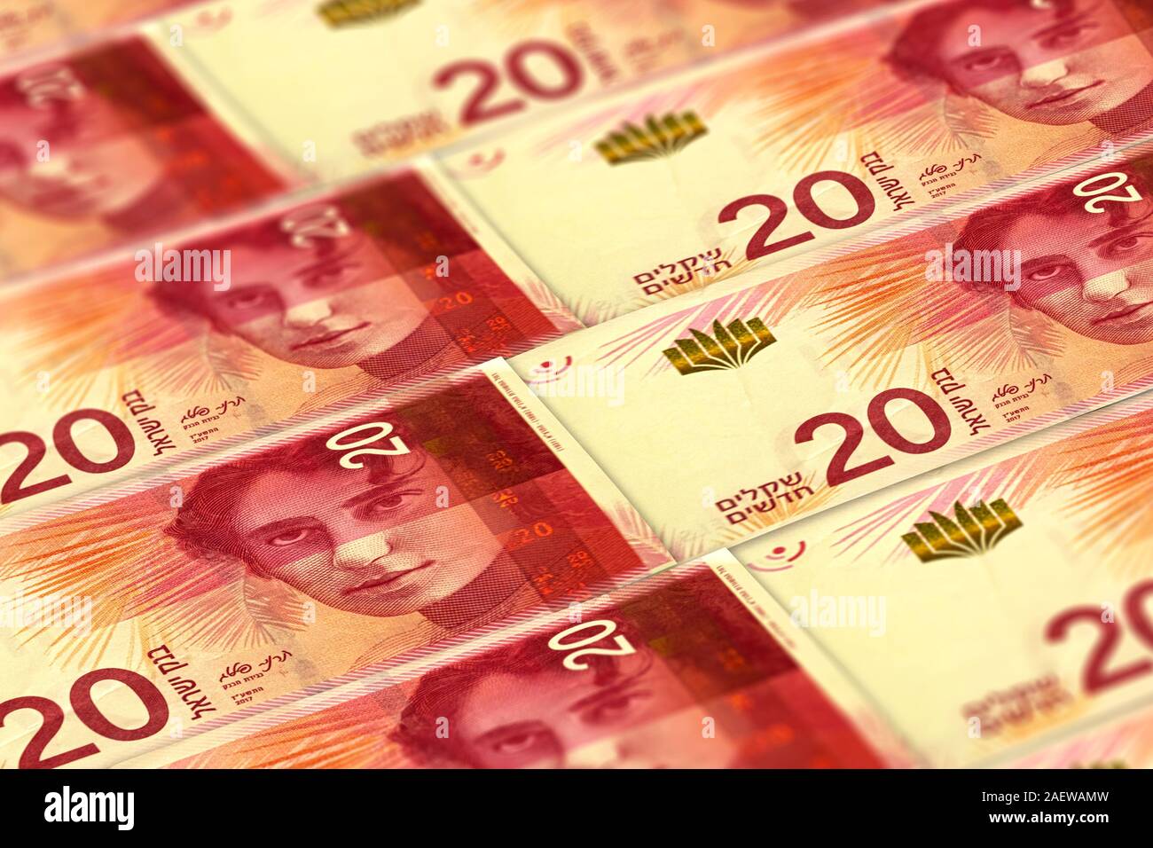 Israeli shekels background. 20 shekels pattern. Money of Israel ...