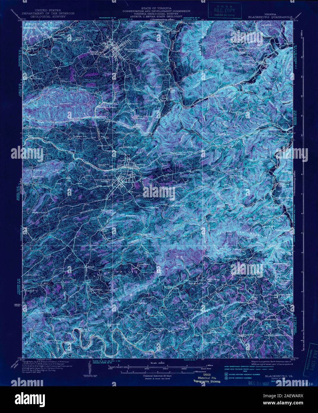 Map of blacksburg hi-res stock photography and images - Alamy