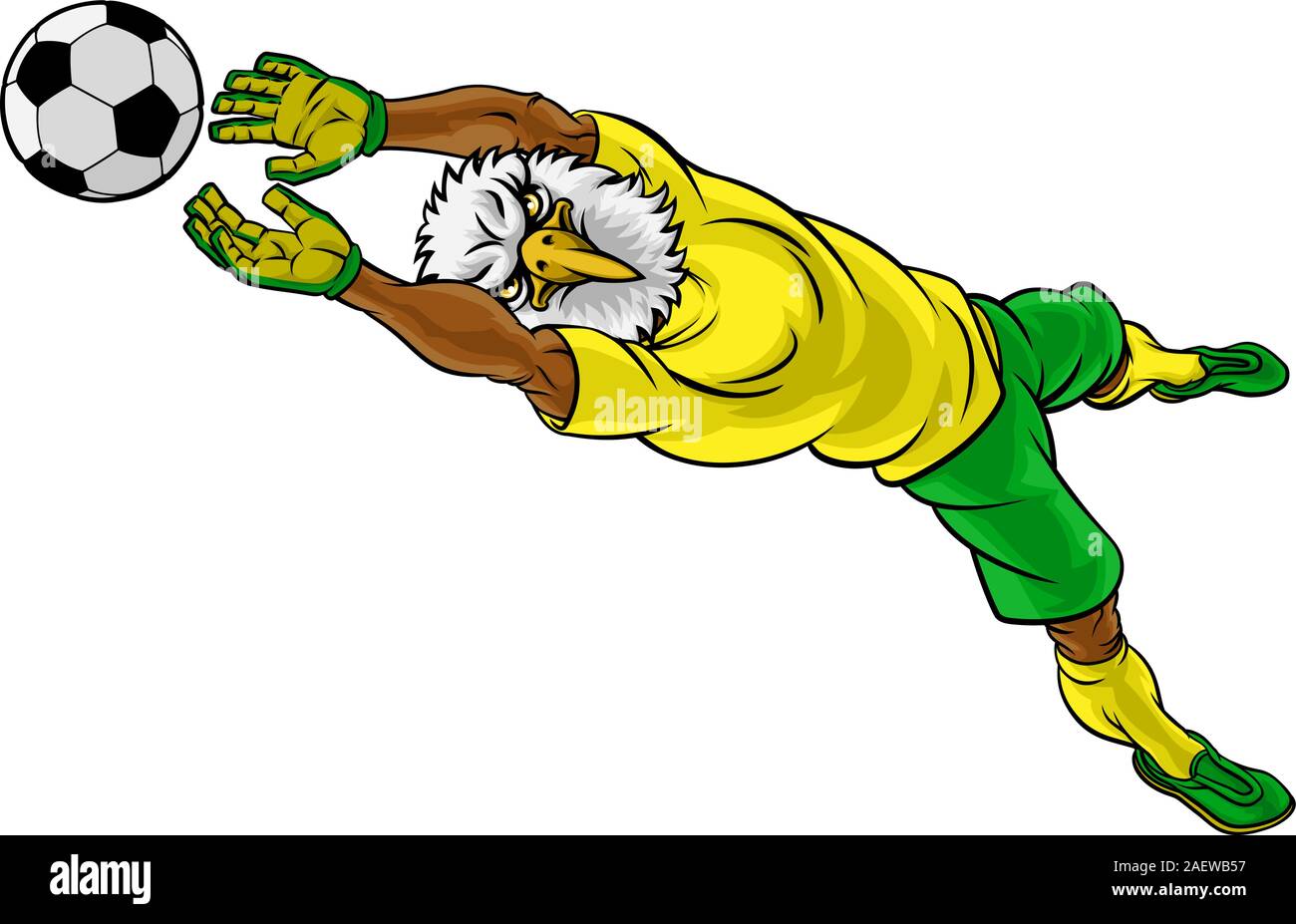 Eagle Soccer Football Player Animal Sports Mascot Stock Vector Image ...