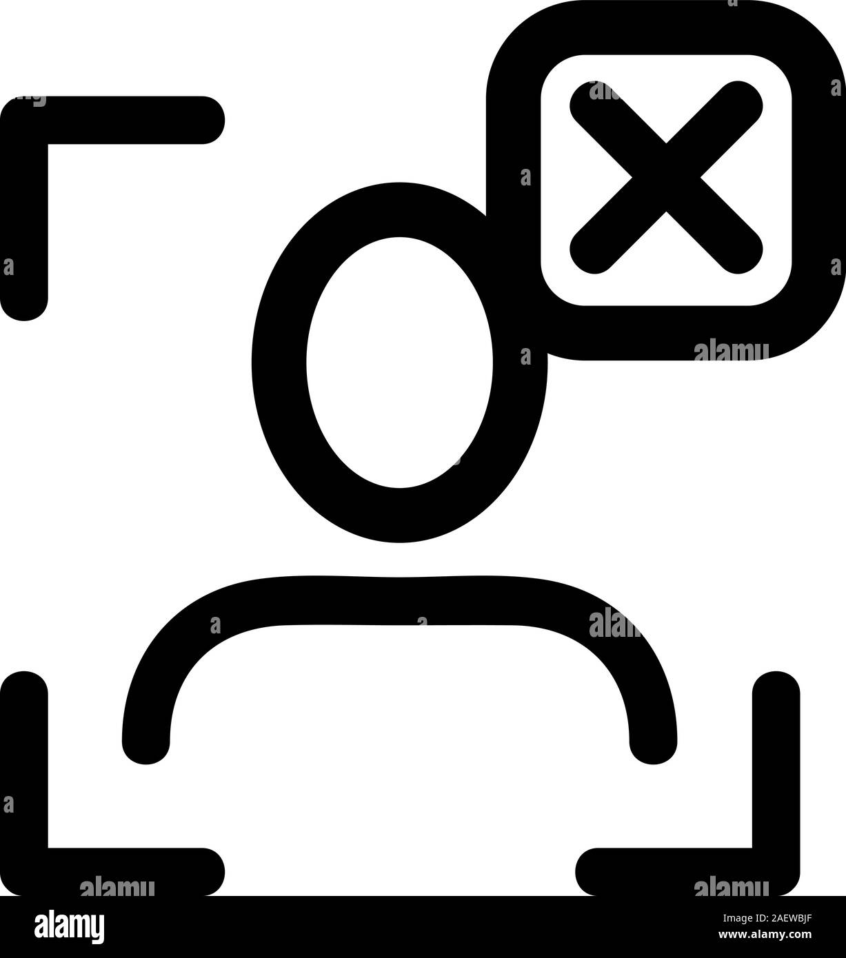 bad verification vector icon. Isolated contour symbol illustration ...