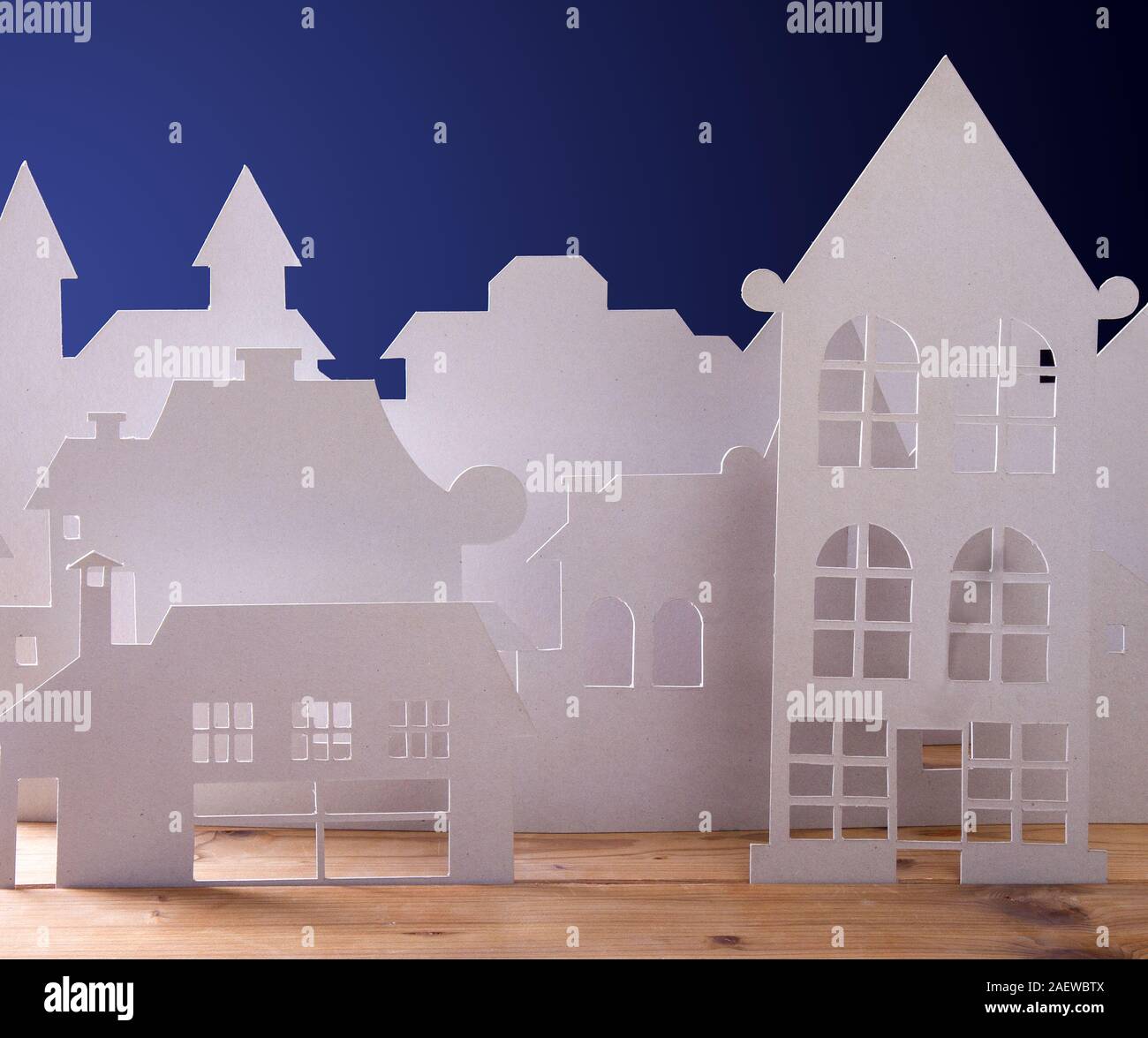 old paper city Stock Photo - Alamy