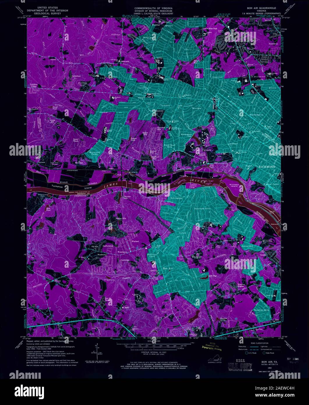 Map of bon air hi-res stock photography and images - Alamy