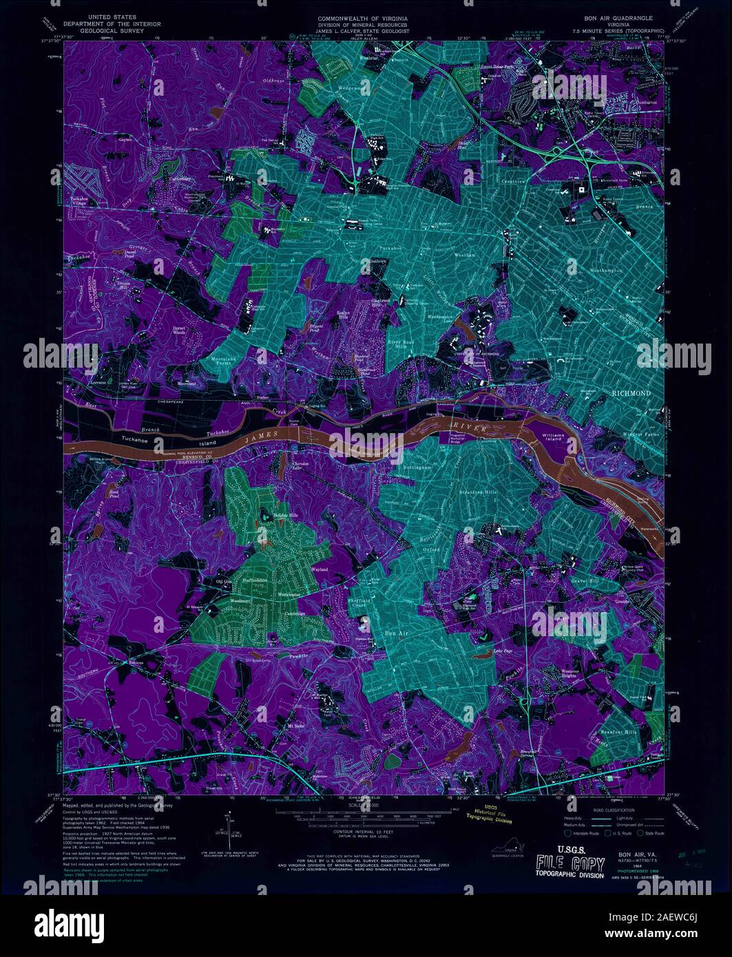 Map of bon air hi-res stock photography and images - Alamy