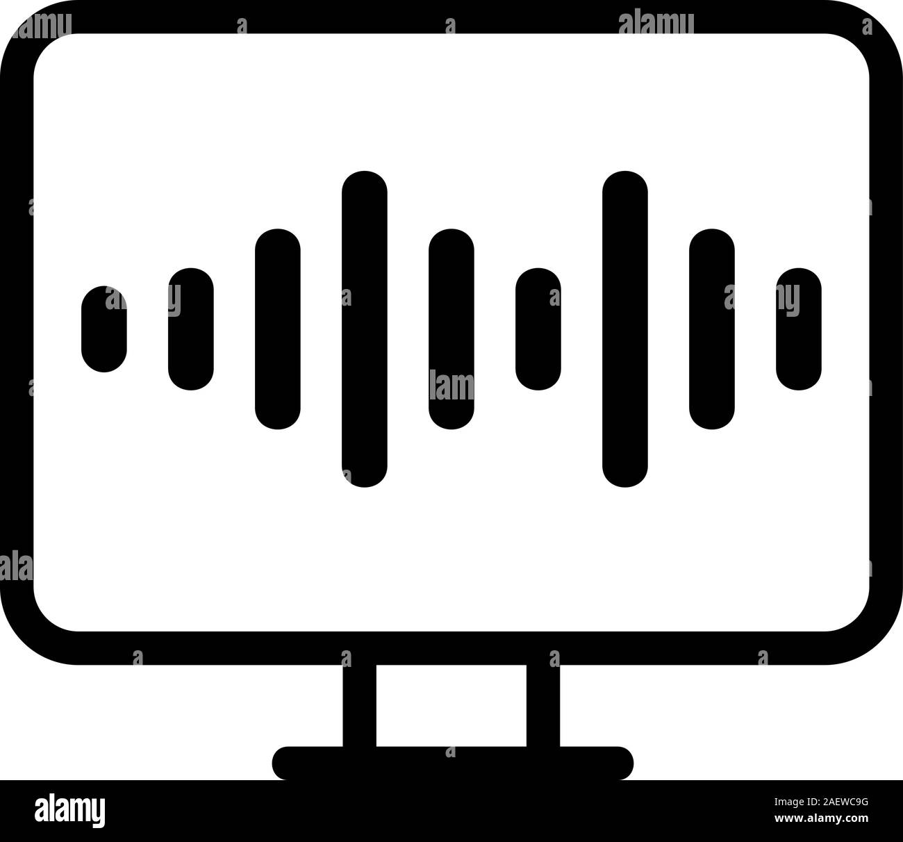voice control icon vector. Isolated contour symbol illustration Stock ...