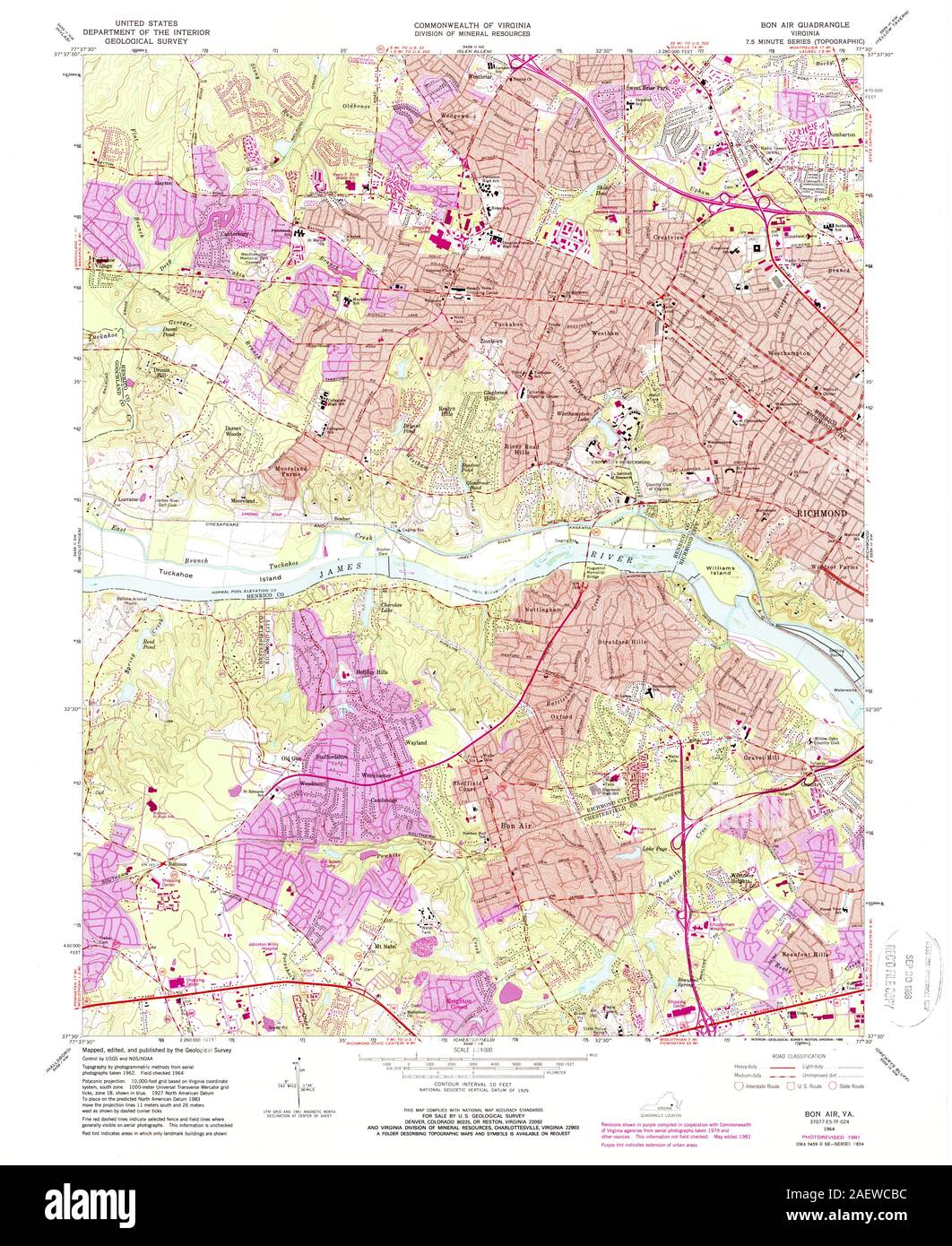 Map of bon air hi-res stock photography and images - Alamy