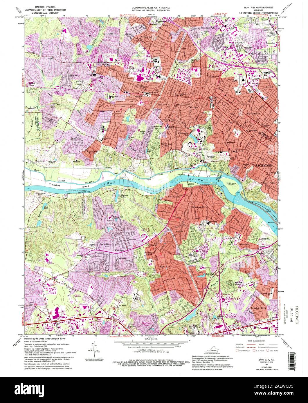 Map of bon air Cut Out Stock Images & Pictures - Alamy