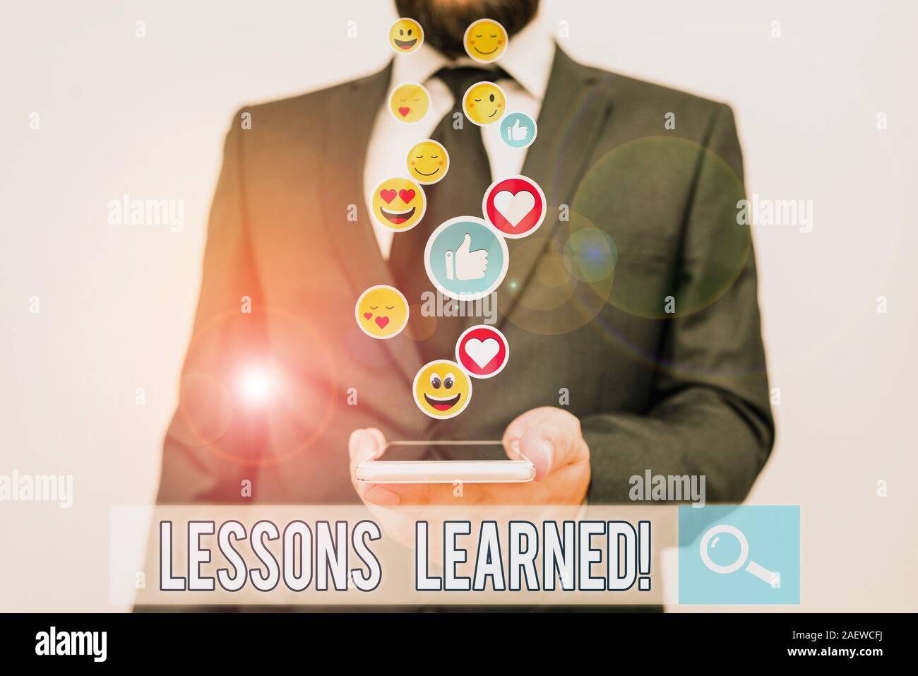 Word writing text Lessons Learned. Business photo showcasing experiences distilled project that ...