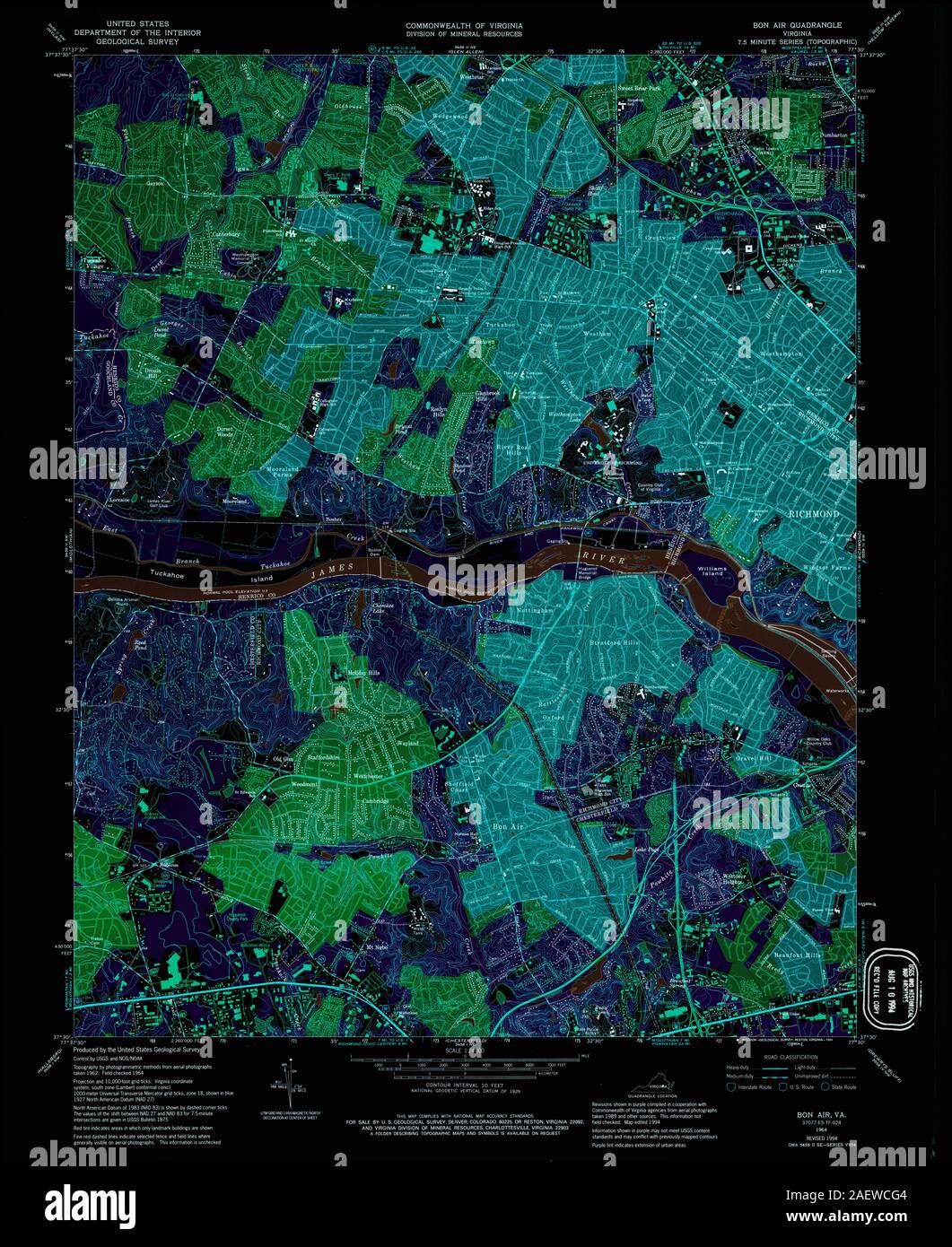 Map of bon air hi-res stock photography and images - Alamy