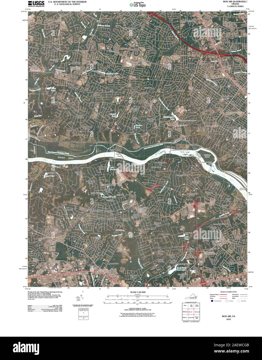 Map of bon air hi-res stock photography and images - Alamy