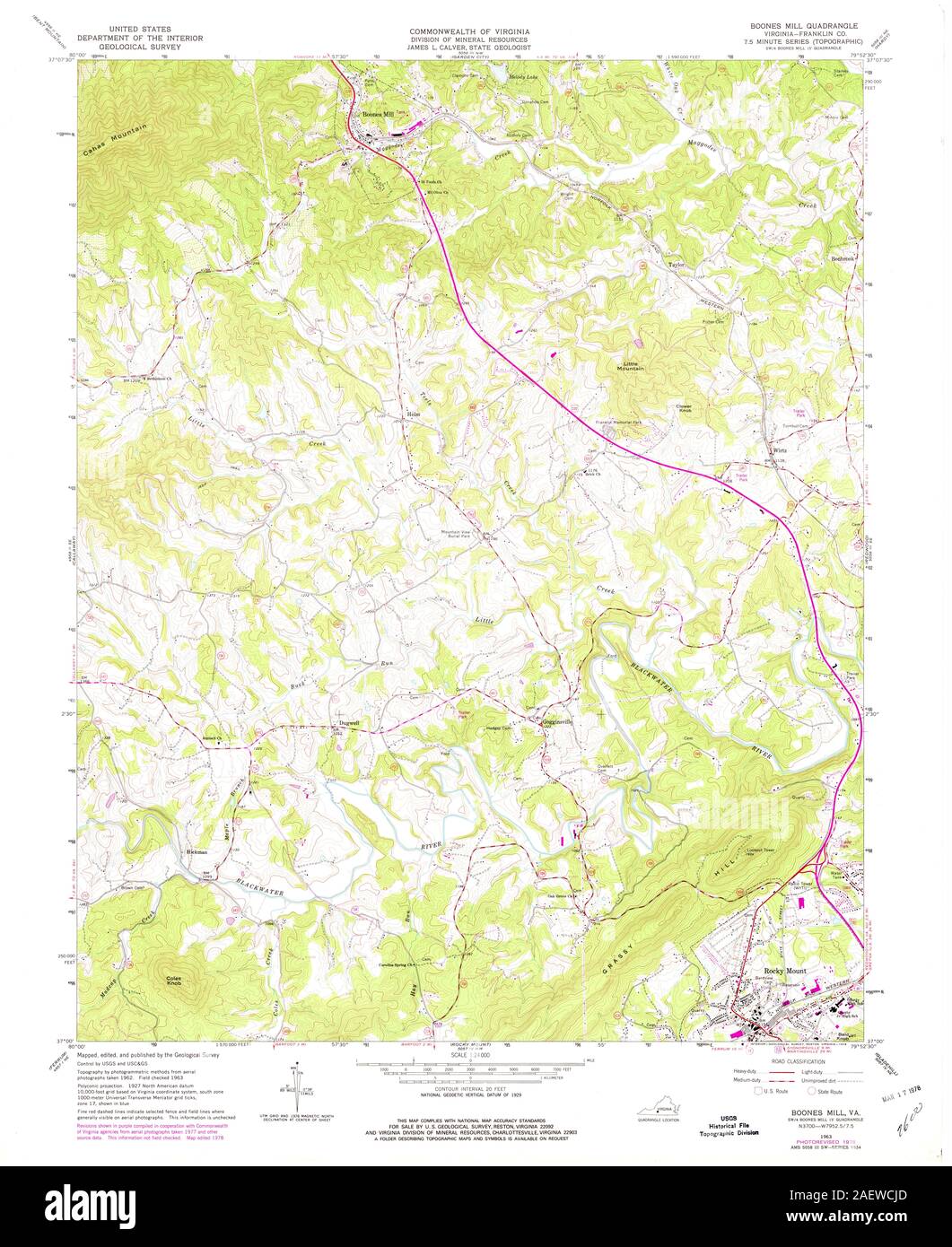 Map of boones mill hi-res stock photography and images - Alamy