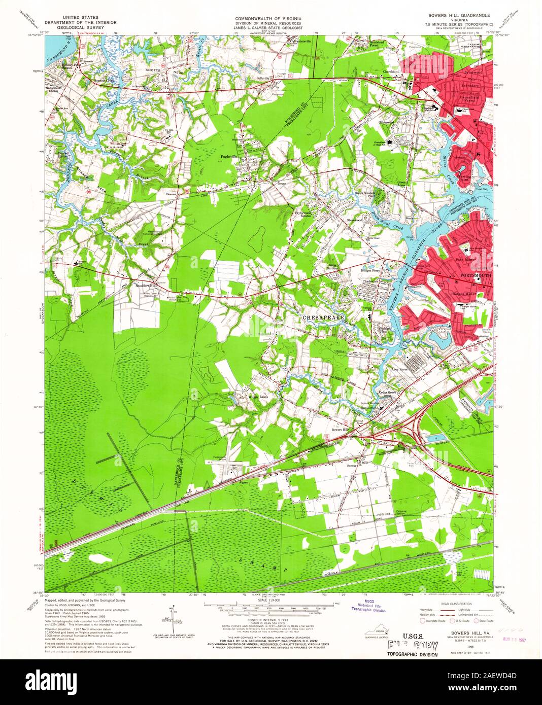 VA Bowers Hill 184193 1965 24000 Stock Photo - Alamy
