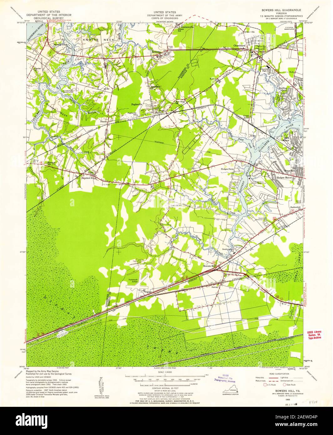 VA Bowers Hill 184192 1955 24000 Stock Photo - Alamy