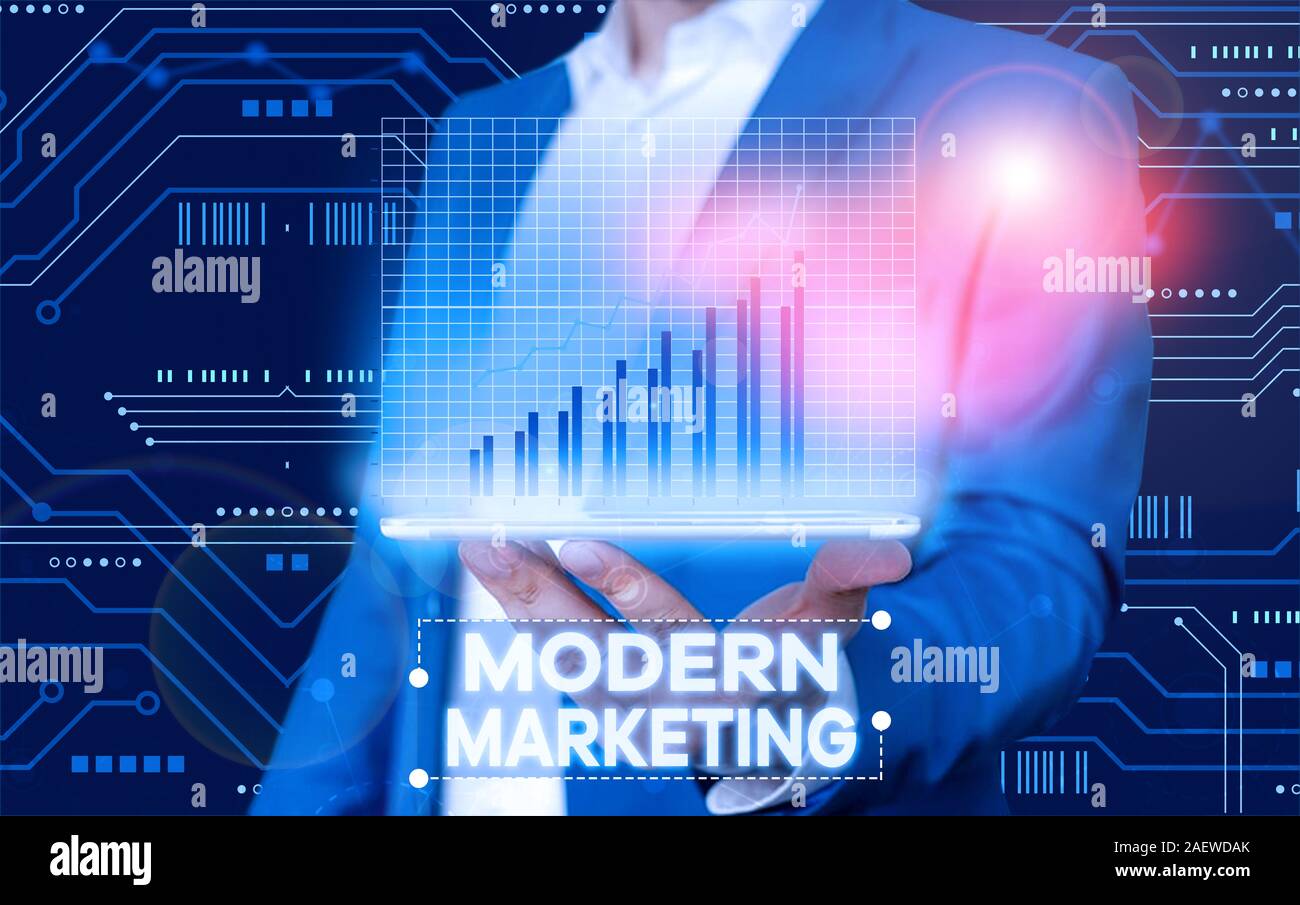Conceptual hand writing showing Modern Marketing. Concept meaning ...
