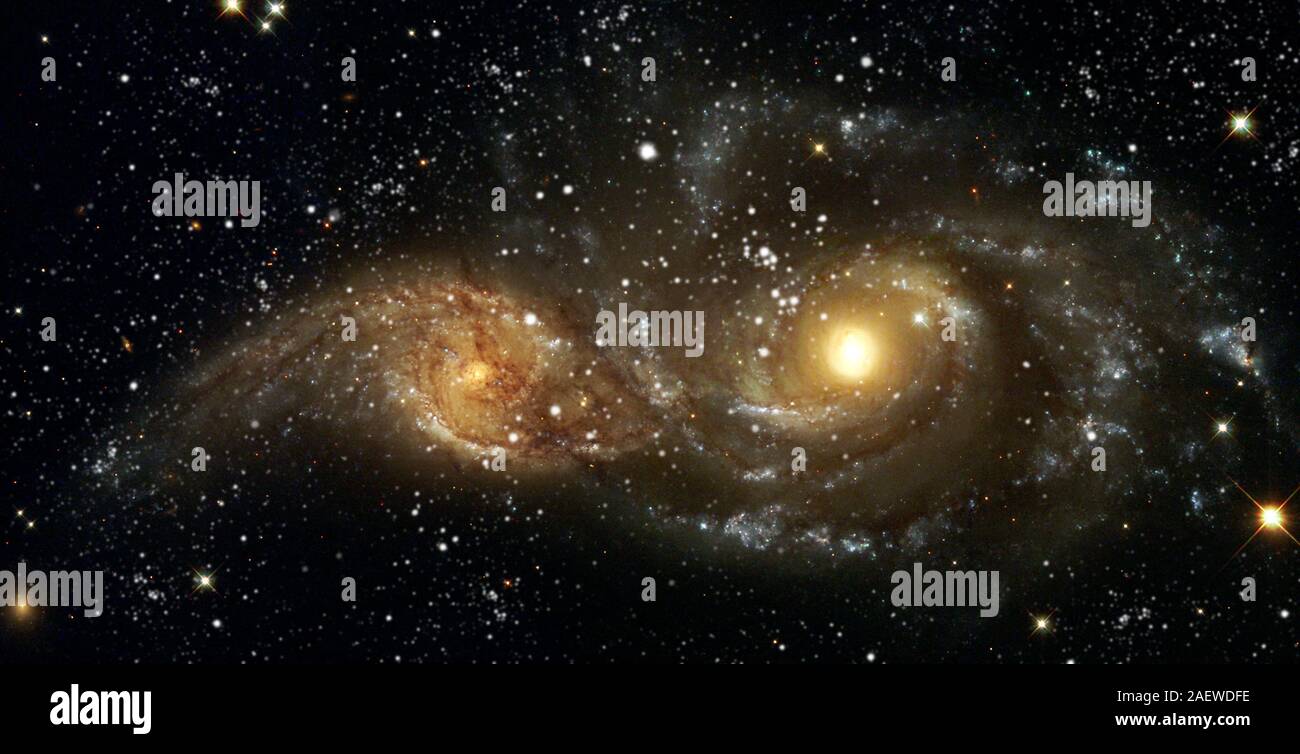 Space nebulae. Cosmic cluster of stars. Distant constellations. Outer ...