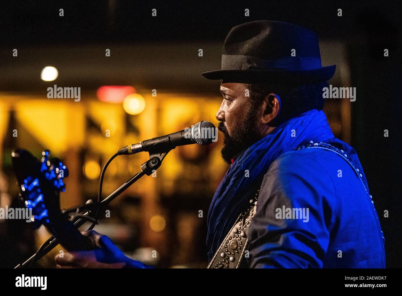 Copenhagen, Denmark. 10th, December 2019. The Belgian band Kel Assouf ...