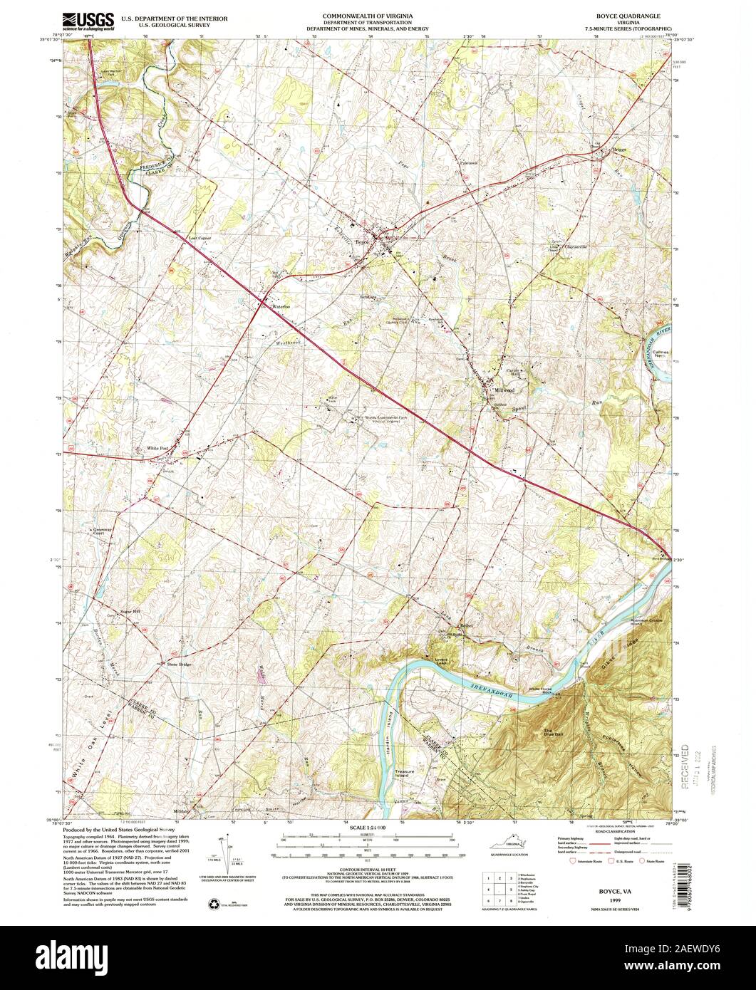 Map of boyce hi-res stock photography and images - Alamy