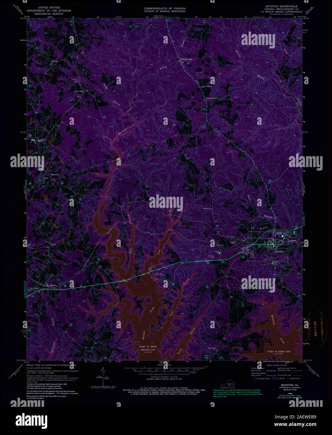 Map of boydton hi-res stock photography and images - Alamy