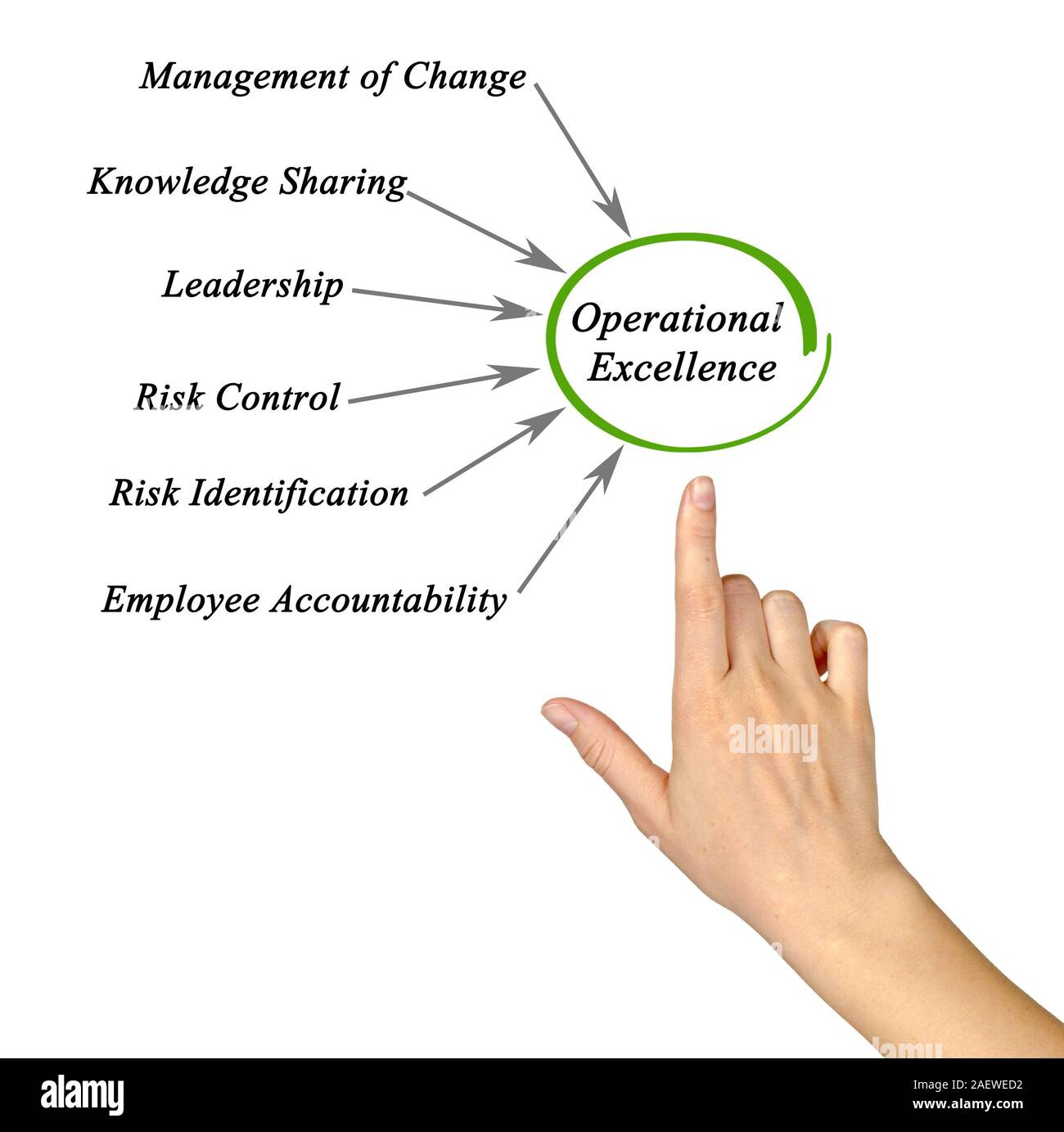 Diagram of Operational Excellence Stock Photo - Alamy