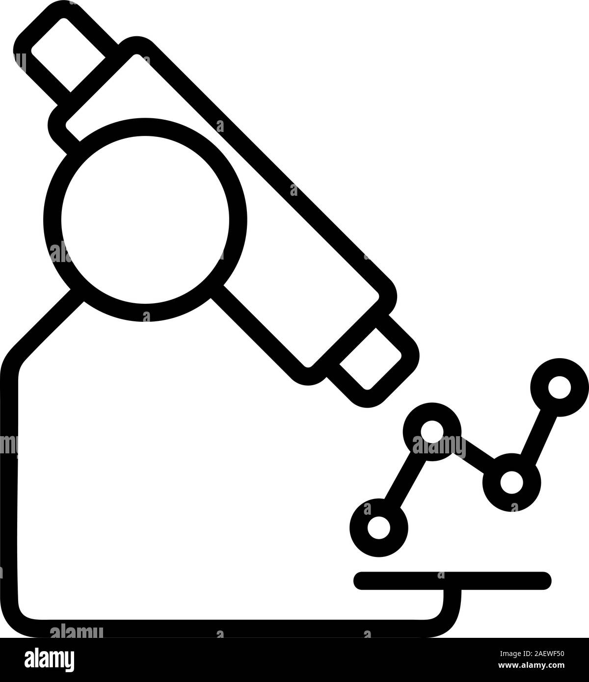 microscope icon vector. Isolated contour symbol illustration Stock ...