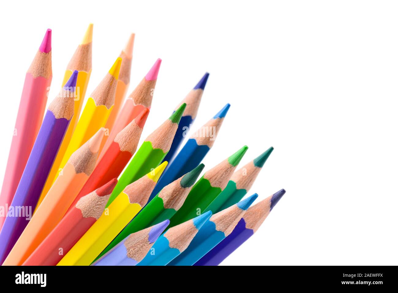 Macro detail of a set of colored pencils Stock Photo - Alamy