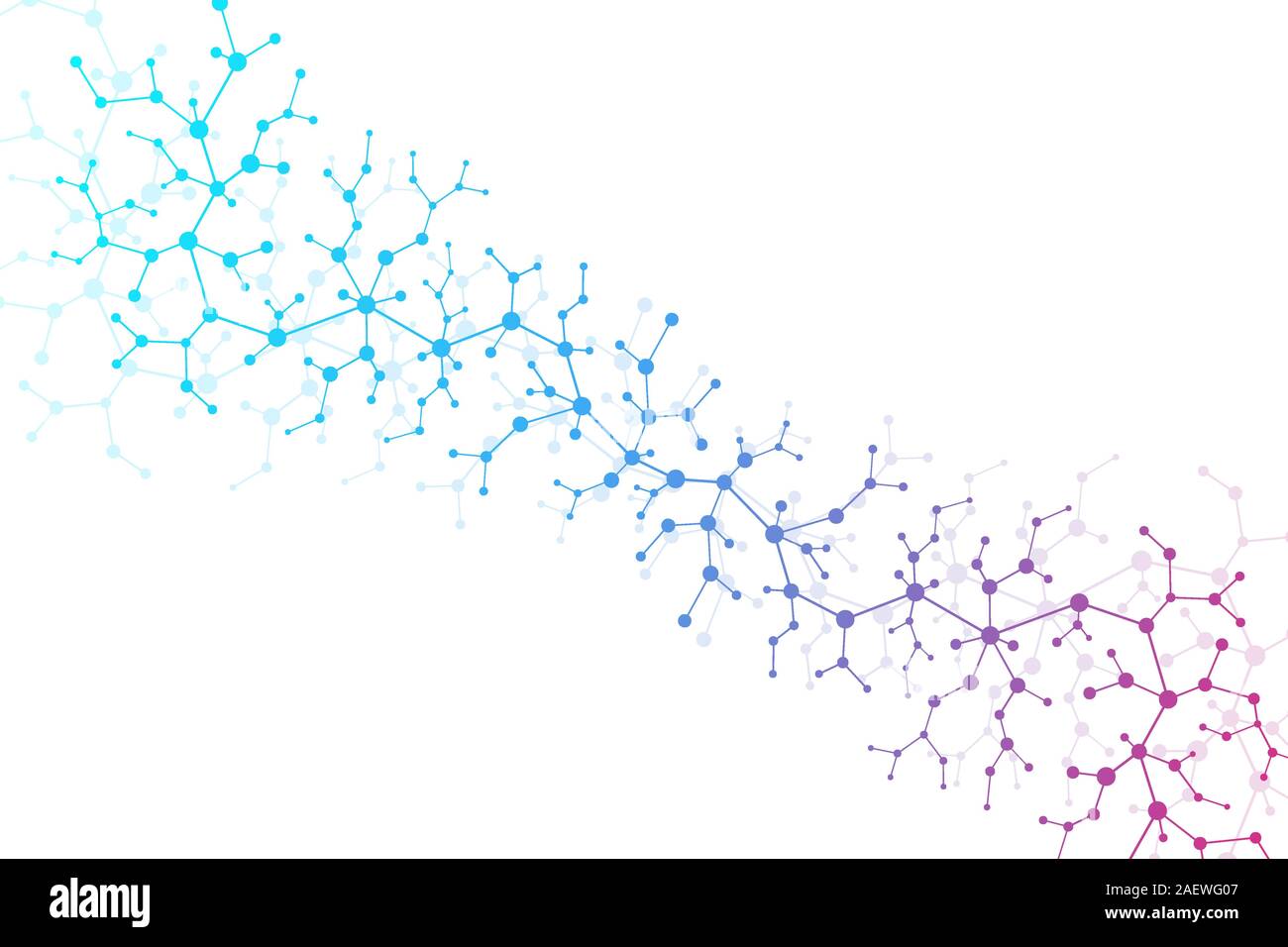 Scientific molecule background DNA double helix vector illustration ...