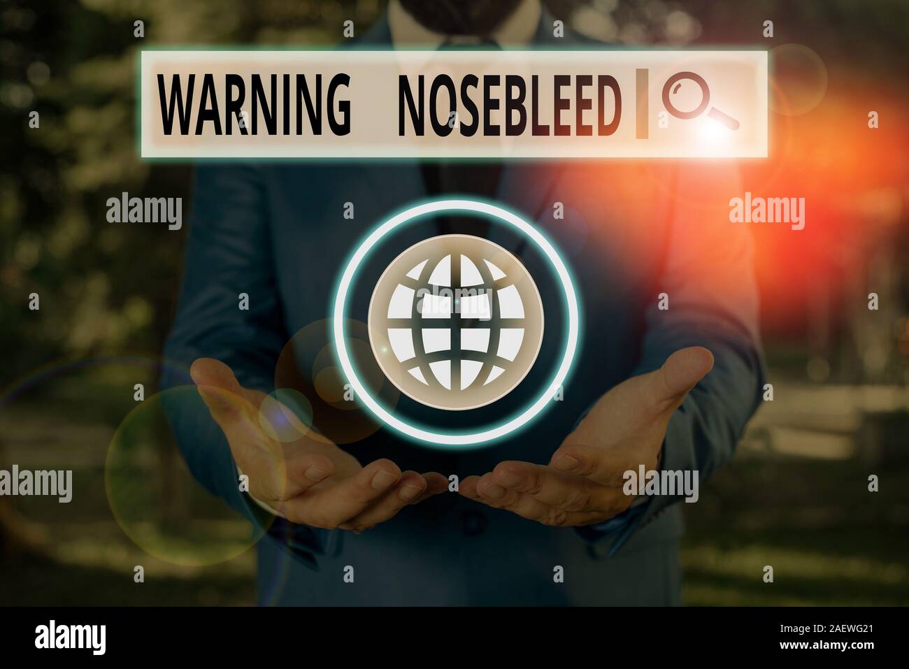 Word writing text Warning Nosebleed. Business photo showcasing caution ...